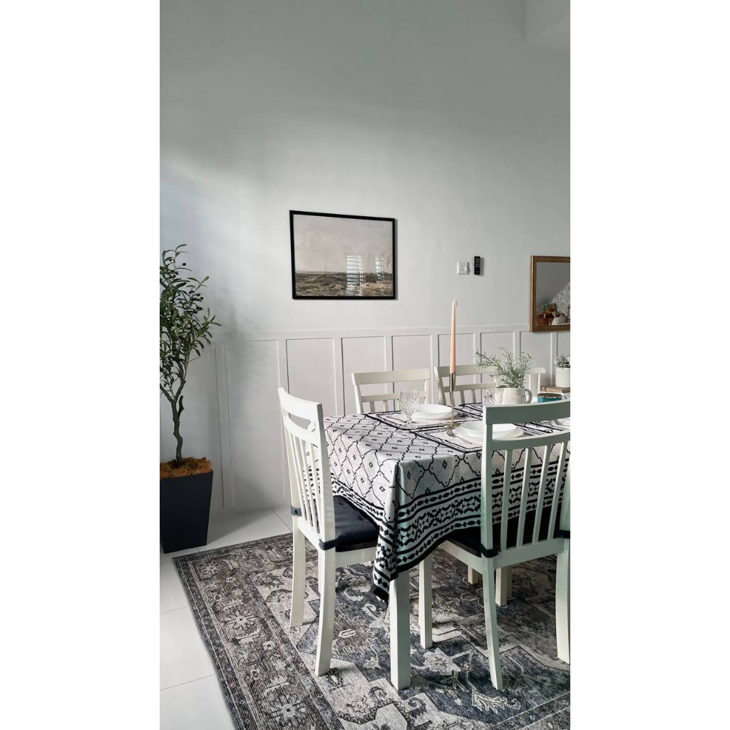 Alas Meja Raya 2023 Gema Table Cloth in Black and Beige / Table Cloth 6 ...