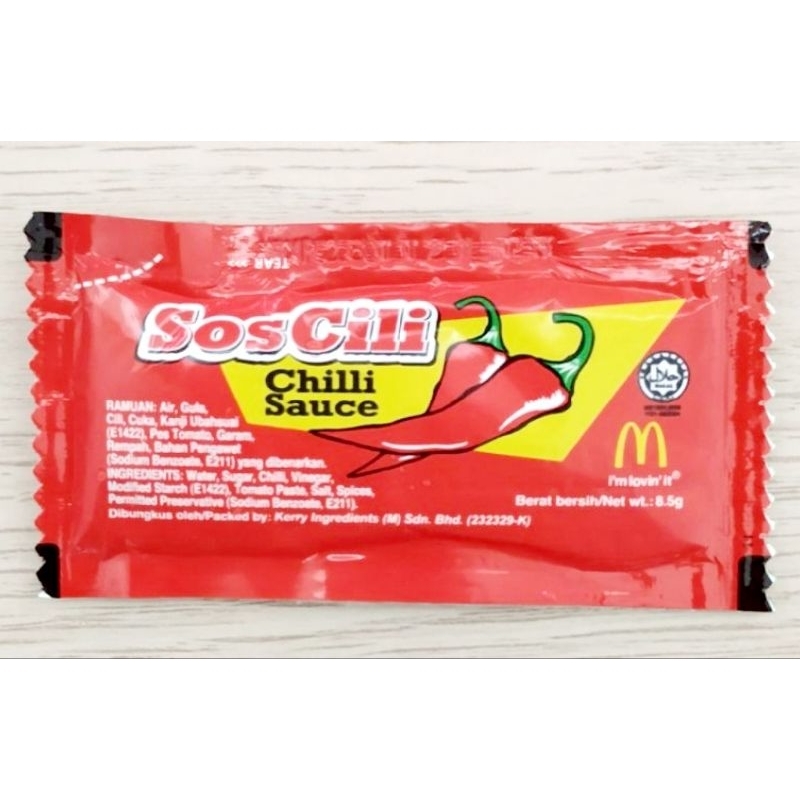 McDonald's Chilli Sauce (8.5g) / Sugar (5g) / Creamer (3g) / Sos ...