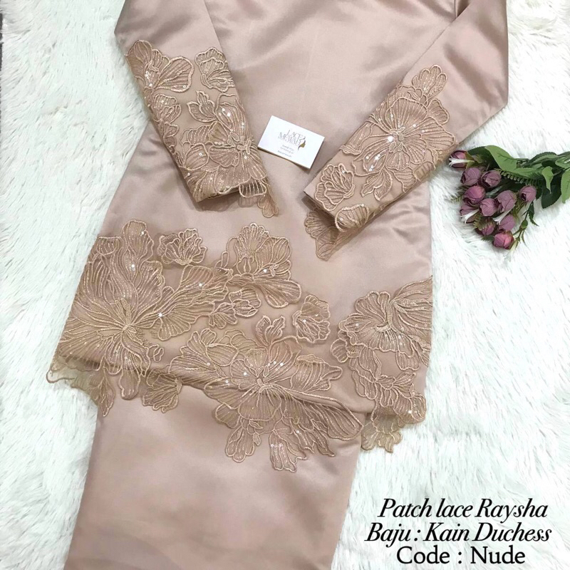 🔥 PATCH TAMPAL RAYSHA LACE BAJU KURUNG PATCHWORK SEQUIN BORDERLACE ...
