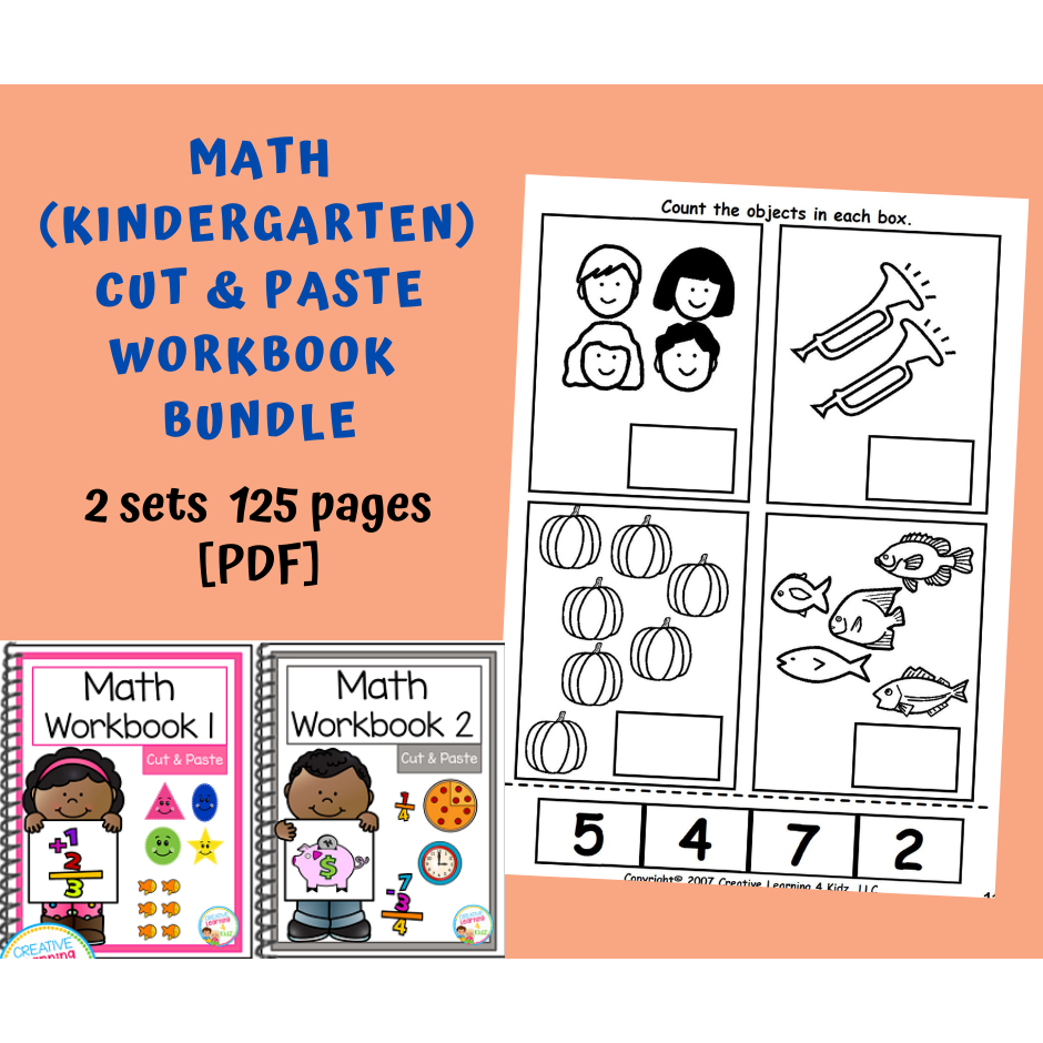 A96 - [PDF] Kindergarten Mathematics Cut & Paste Worksheet 125 pages ...