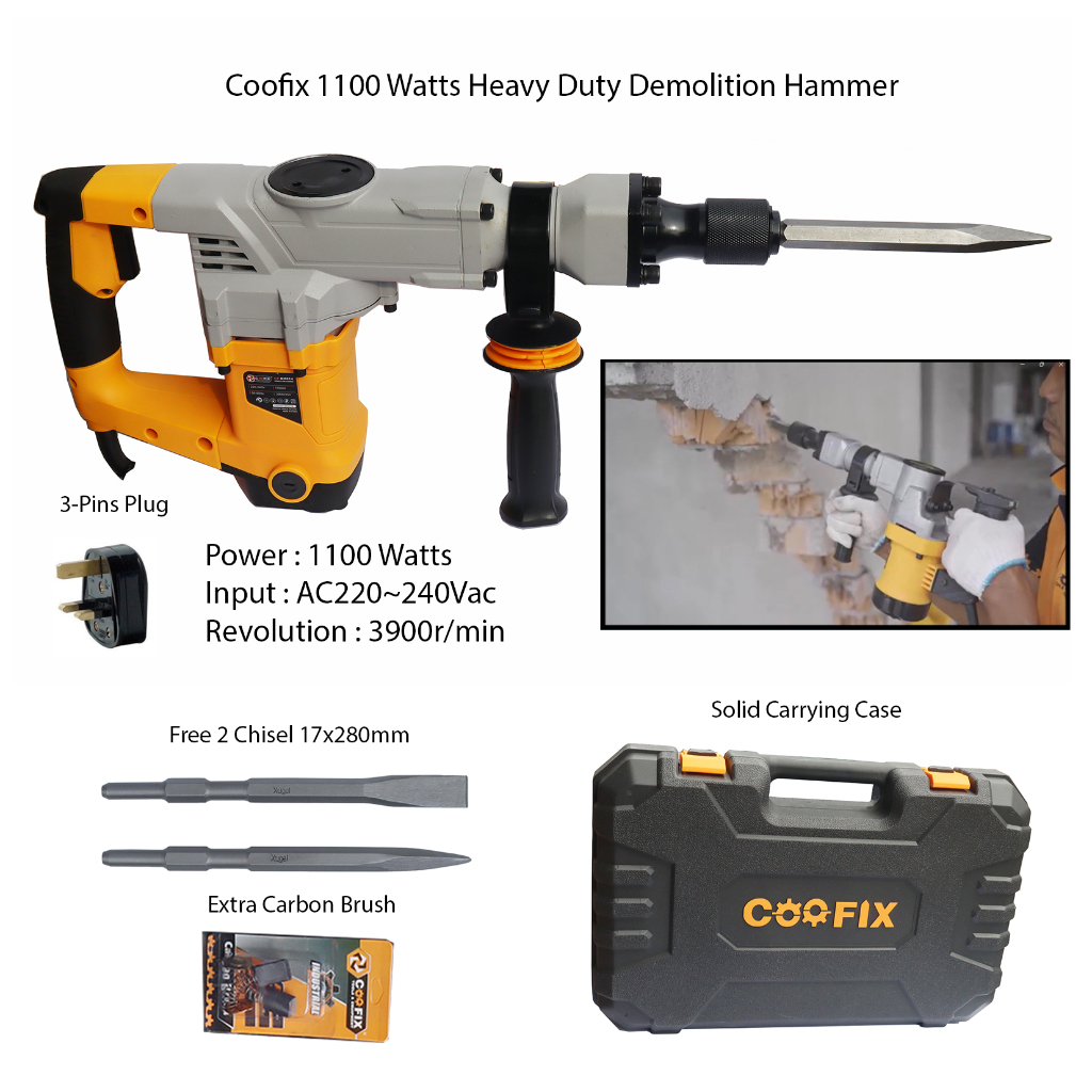 Professional Demolition Hammer Heavy Duty Concrete Hacker Demolition ...
