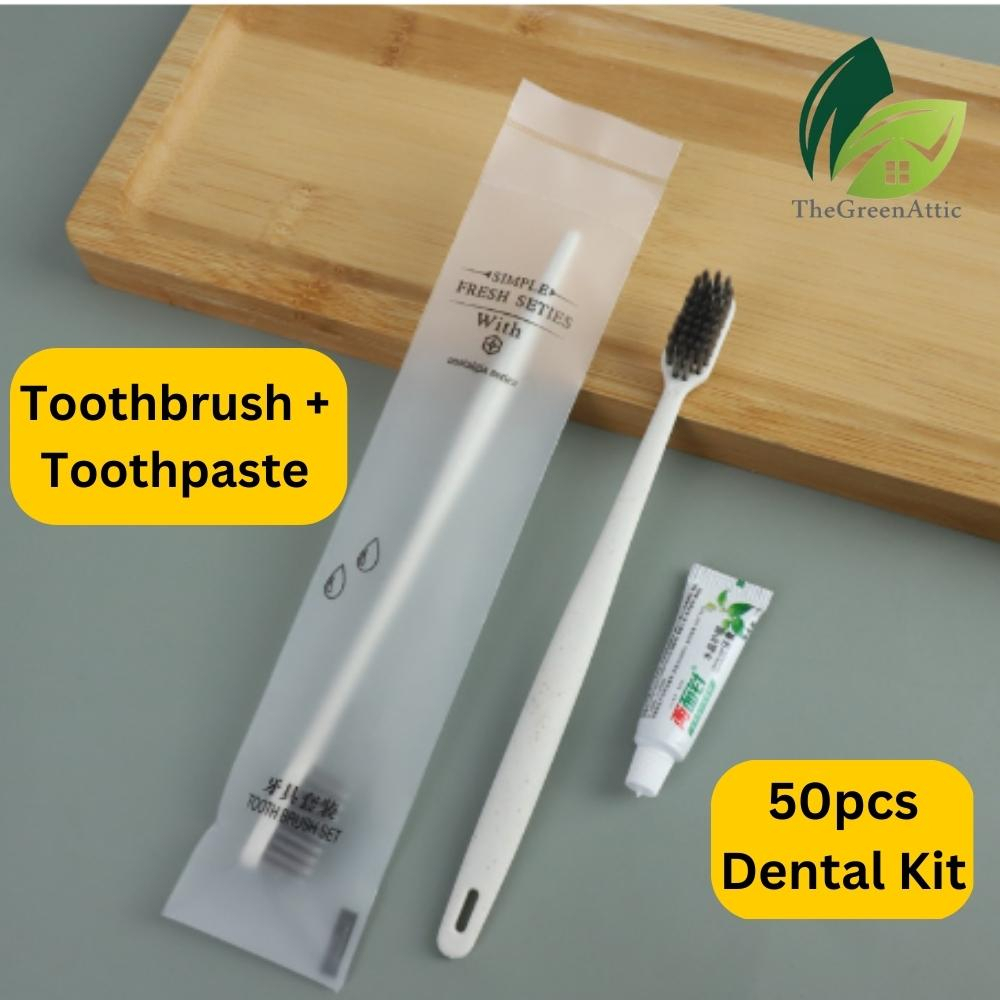 TheGreenAttic (50pcs) Disposable Hotel Dental Kit / Toothbrush For ...