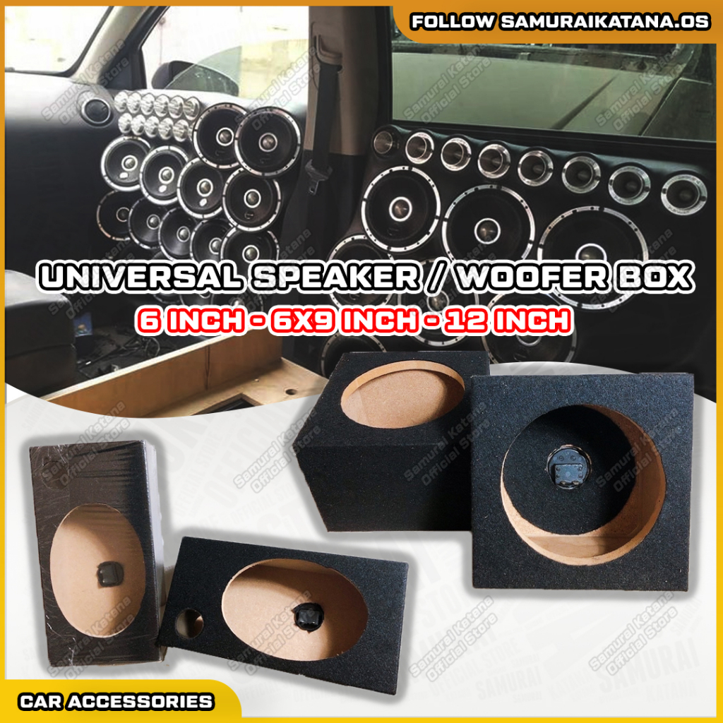 📦 12 Inch 6 Inch 6X9 Inch Universal Round Car Vented Speaker Box ...