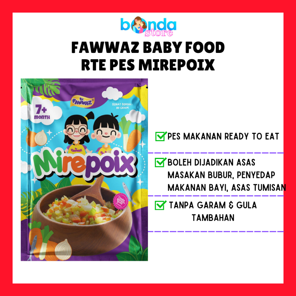 FAWWAZ BABYFOOD PES MAKANAN READY TO EAT MIREPOIX 7M+ | Shopee Malaysia