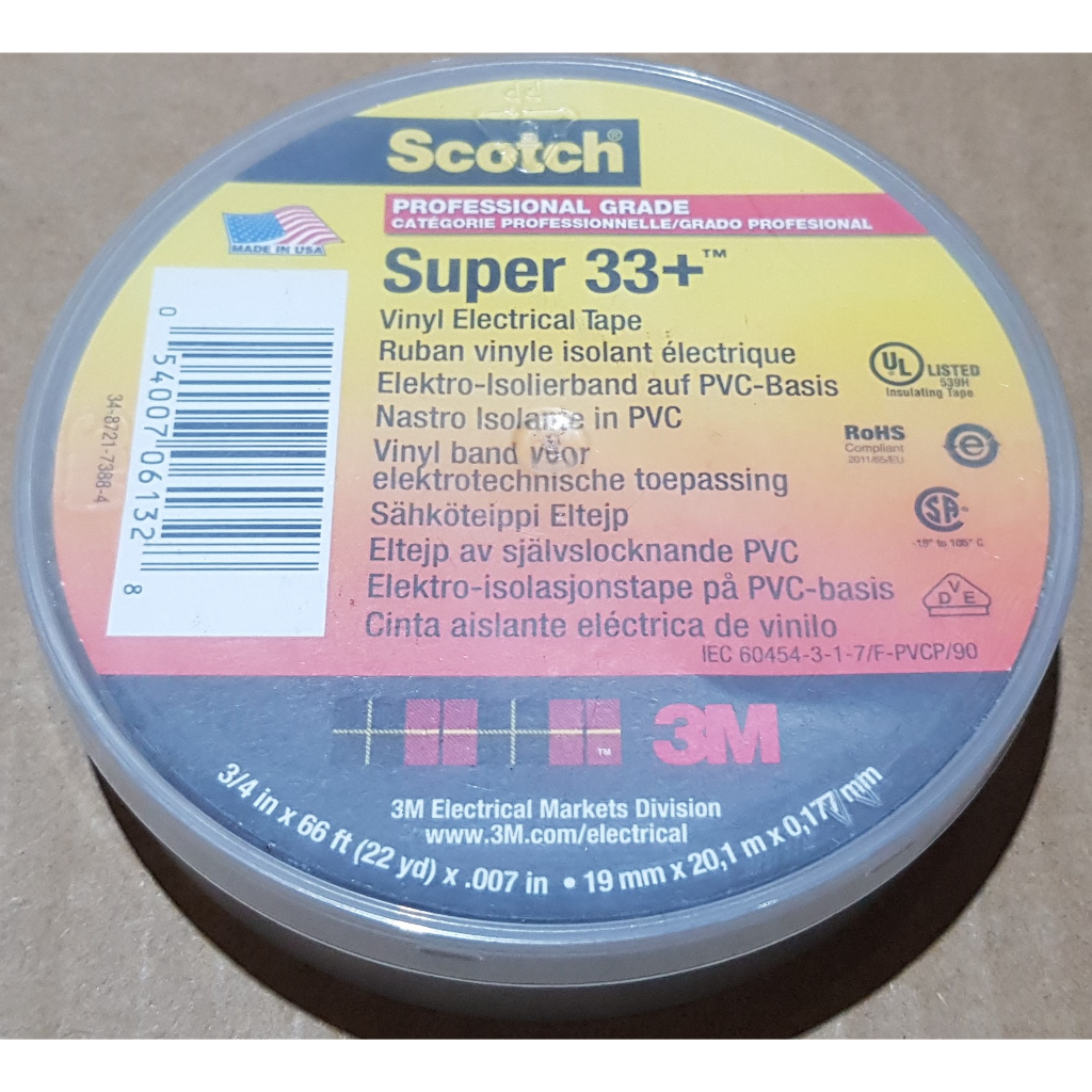 3M Scotch Super 33+ Black PVC Electrical Tape, 19mm x 6m | Shopee Malaysia