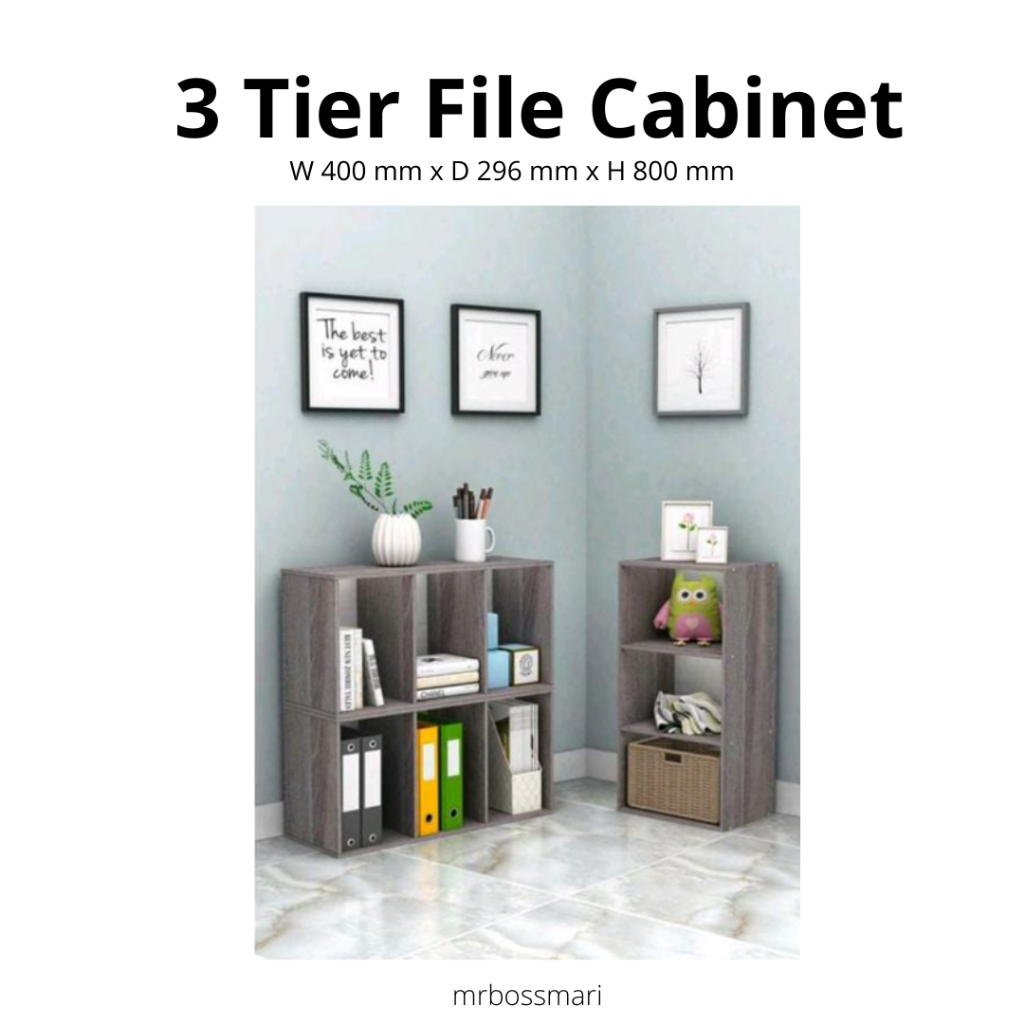 BUMBUMBEE Utility Shelf 3 Tier File Cabinet Storage Cabinet A4 Shelf/A4 ...