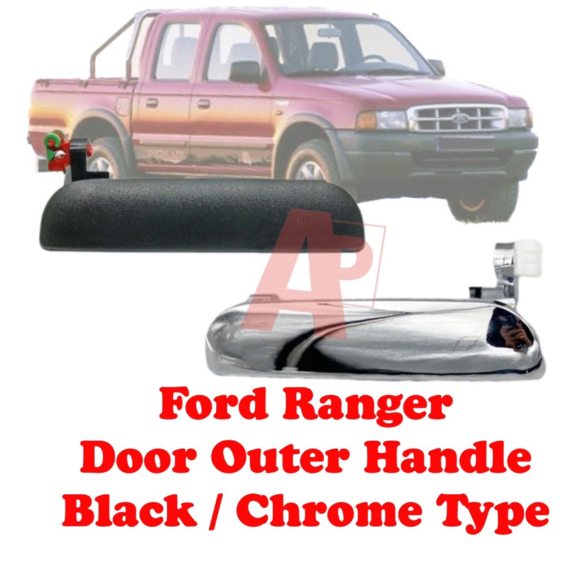 Ford Ranger Door Outer Handle Chrome / Black Type New Pembuka Pintu ...