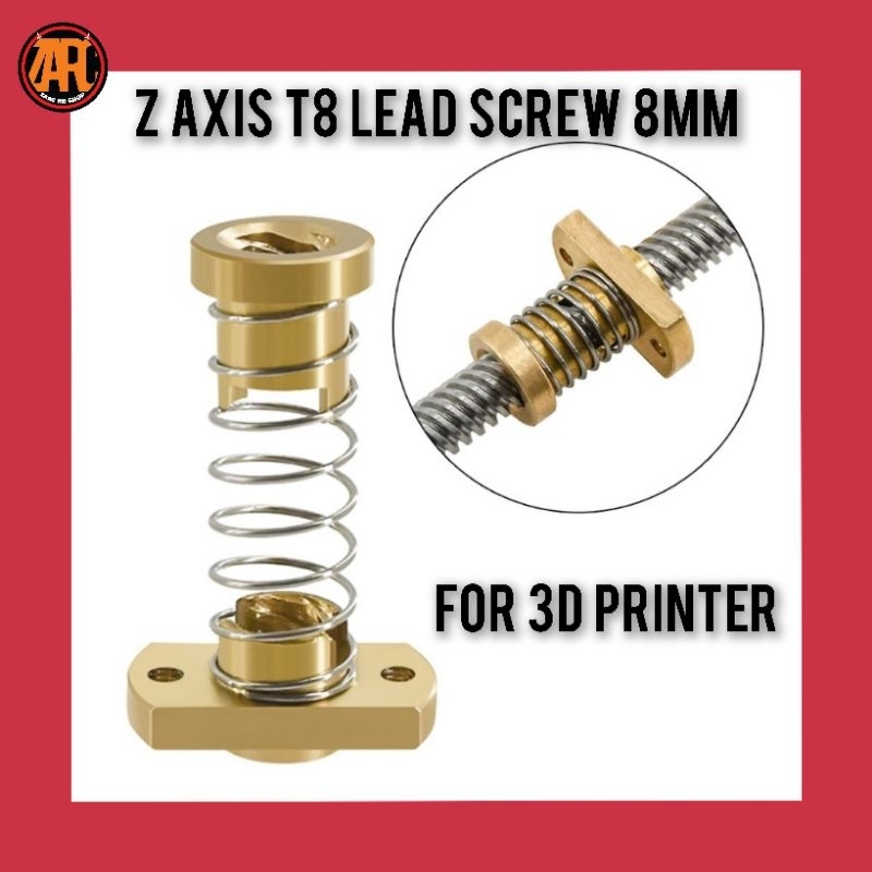[ZARC] Z Axis T8 Anti Backlash Spring Lead Screw 8mm for 3D Printer ...