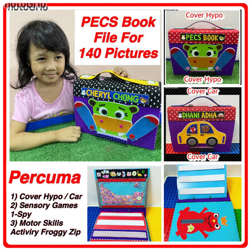 READY STOCK PECS BOOK NEW DESIGN For Speech Delay, Non Verbal, Autism ...