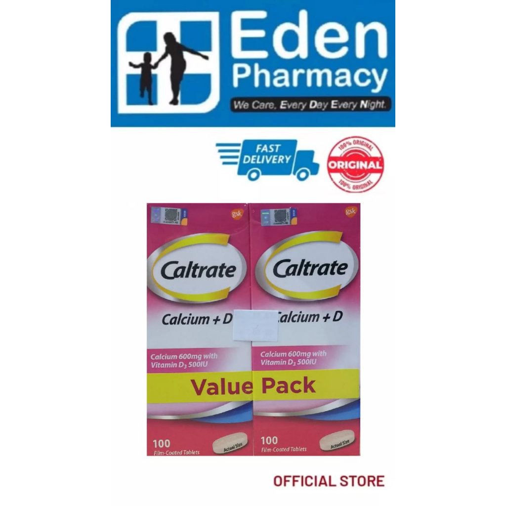 Caltrate Calcium + D PLUS Pink ( 1 x 100's ) / ( 2 x 100's ) | Shopee ...