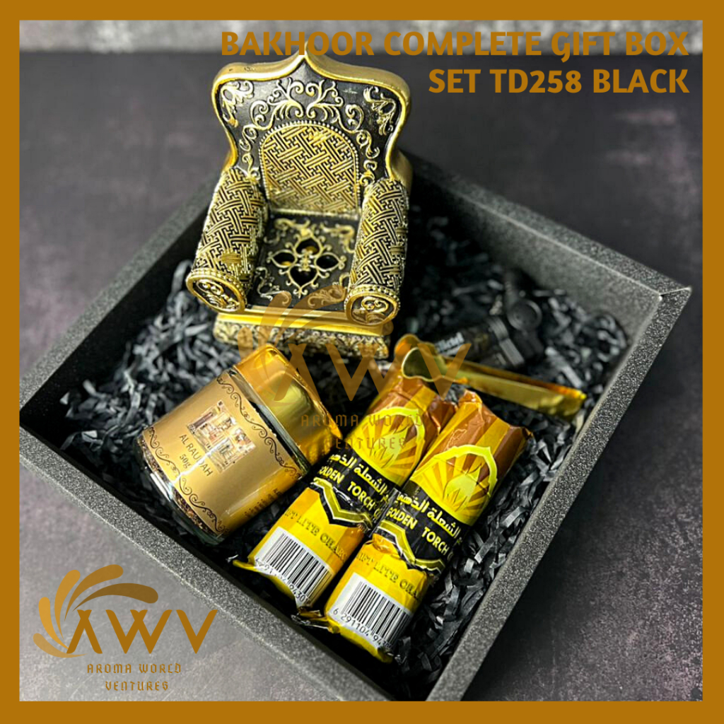 BAKHOOR FULL GIFT SET BOX / RAMADAN GIFT EID, BUKHOOR MABKHARA Complete ...