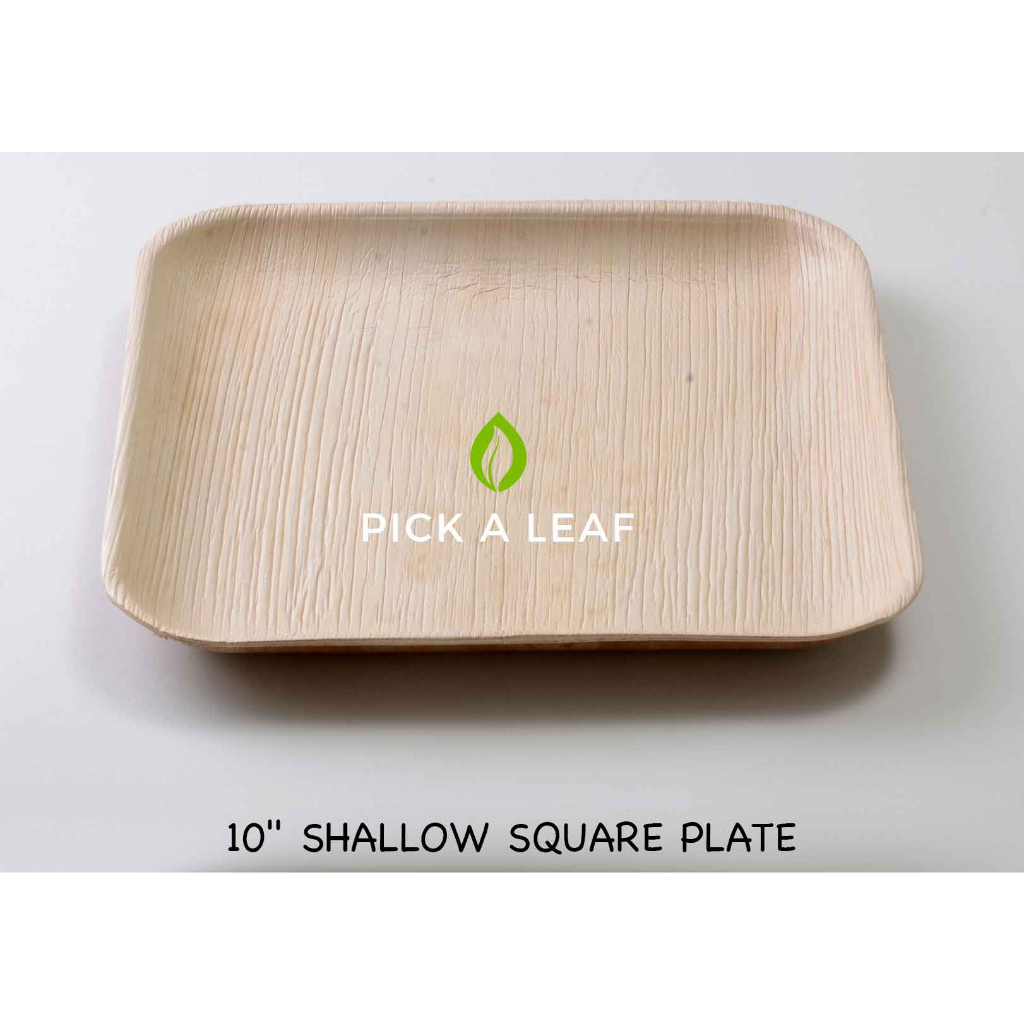 Disposable Biodegradable Eco Friendly Areca Palm Plates - 10" SHALLOW ...