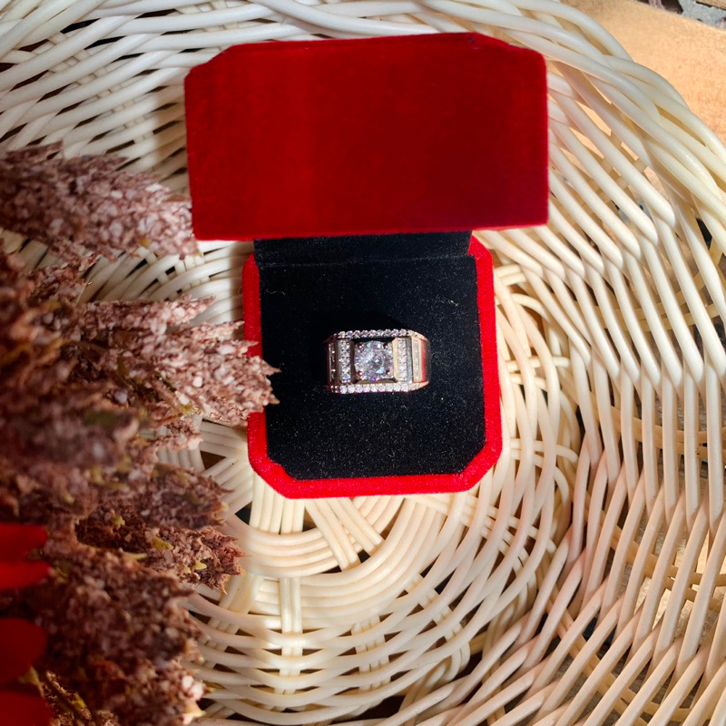 Cincin Lelaki Tunang Nikah Original Silver 925 Tahan Karat Adjustable ...