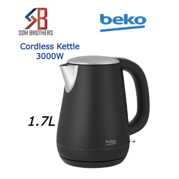 Beko 1.7L Cordless Electric Kettle 3000W ( WKM 7307 B ) | Shopee Malaysia