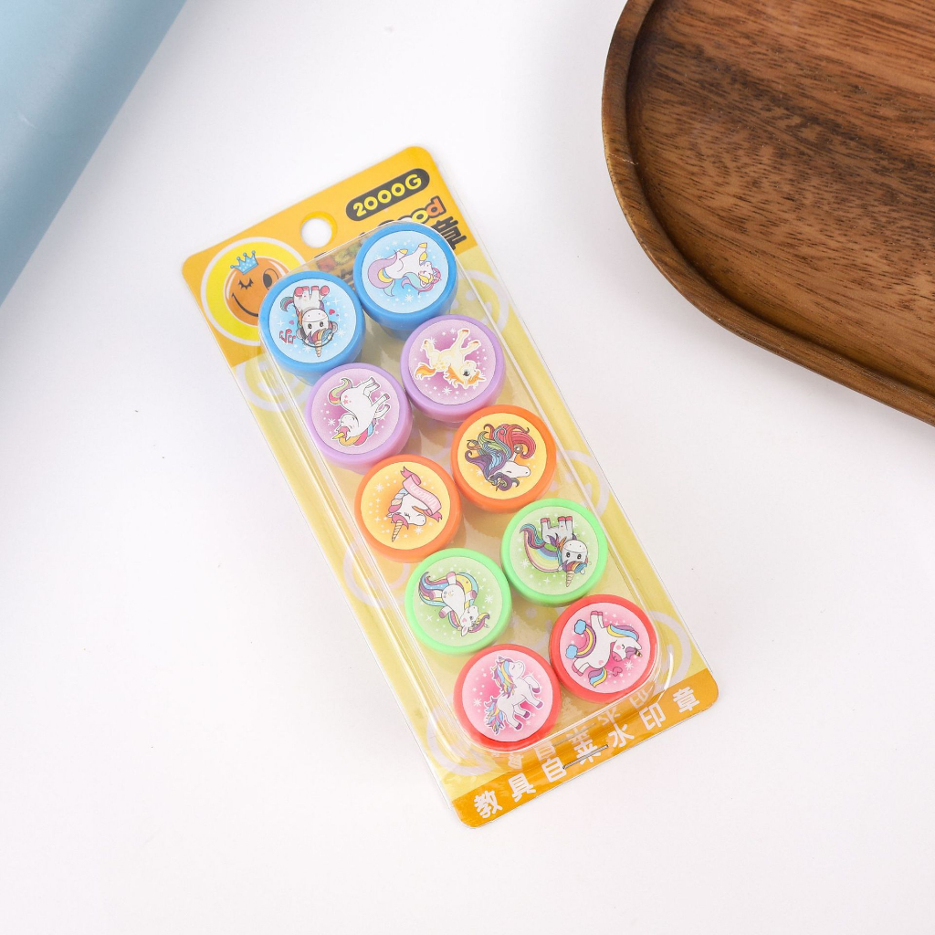 TB 💥Washable Kids Reward Stamp💥 Cartoon Stamp Cop Kanak-kanak Cop Guru ...