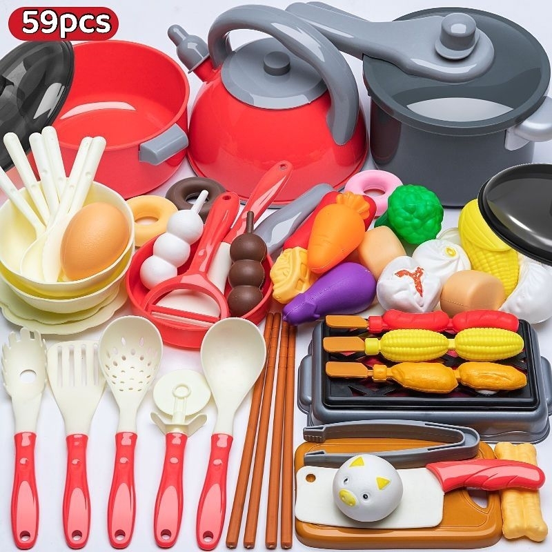 Pretend Play Cooking Toy Kids Cutting Food Toy For Kids Kitchenware ...