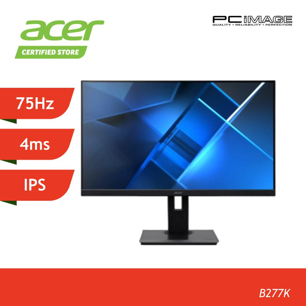 Acer Commercial B277K 27"/3840X2160/4MS/75HZ/DP/HDMI/USB 3.0/PIVOT/SPK ...