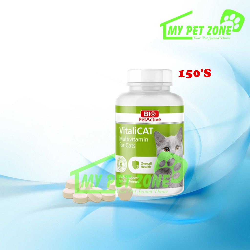 Bio PetActive VitaliCat Multivitamins Tablet for Cats 150'S Tablets 75G ...