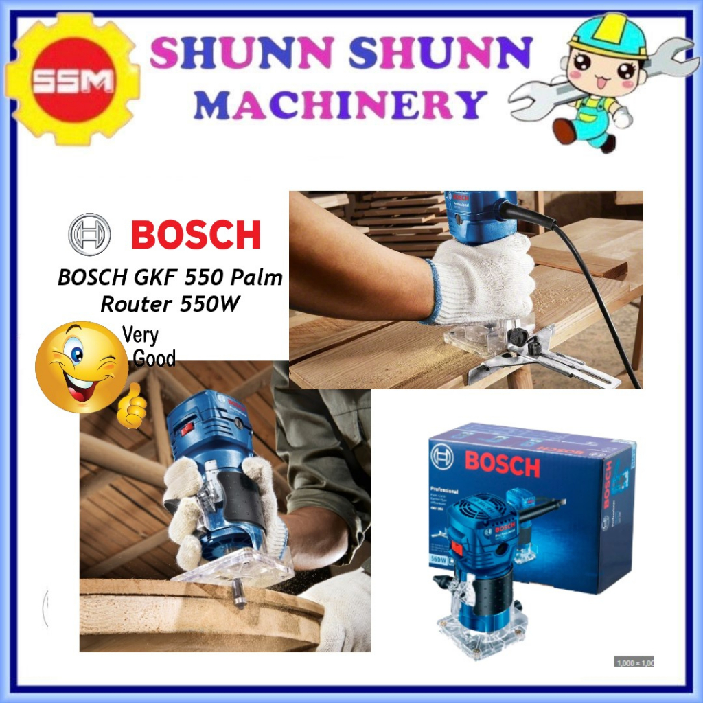 BOSCH GKF 550 CORDED PALM ROUTER TRIMMER 6MM (1/4") | 550W ( GKF550 ...