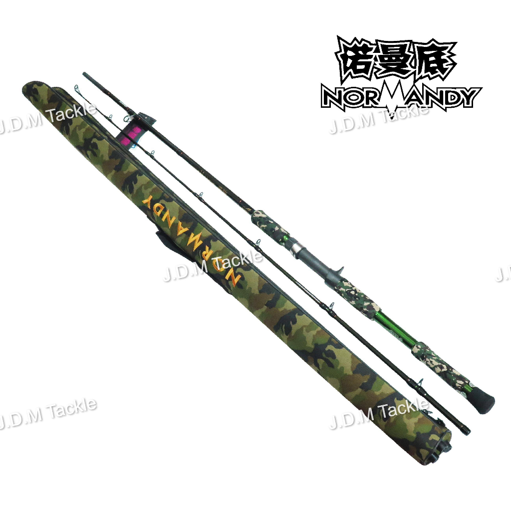 NEW NORMANDY fishing rod 雷族 LZ0-76SH GREEN 2 Piece 7'6 Heavy PE 4-10 ...