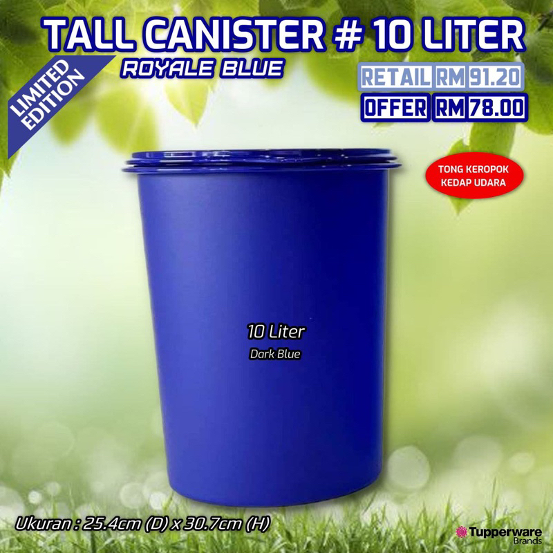 Bekas Keropok Tupperware Tall Canister 10 liter | Shopee Malaysia