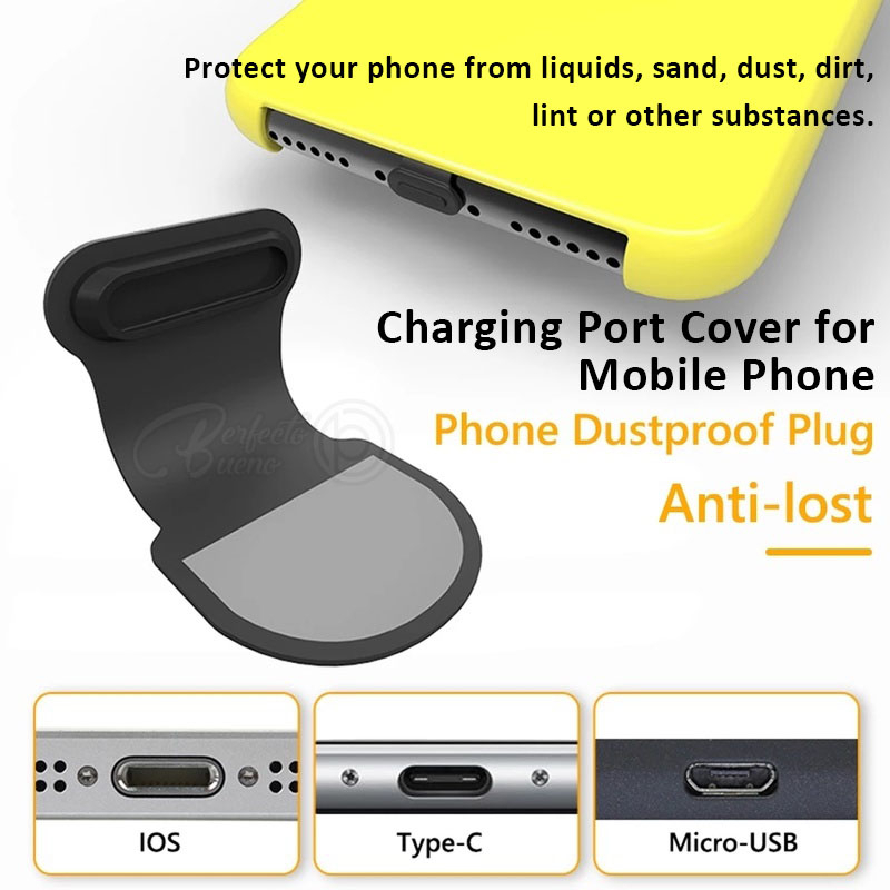 Silicone Dustproof Anti-lost Plug / Charging Port Cover for Mobile ...