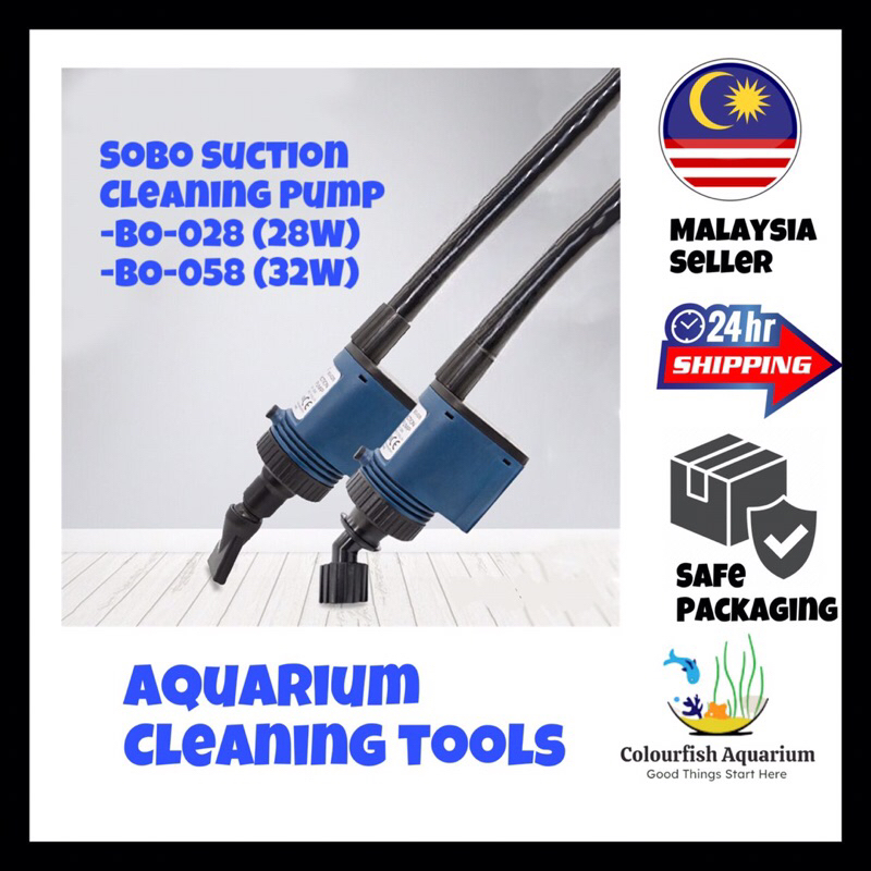 Colourfish Sobo Suction Cleaning Pump BO-028 / BO-058 Aquarium Vacuum ...