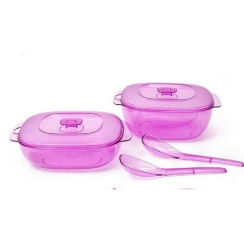 Readystock Tupperware Classy Crystalline Set set hidang serving ...