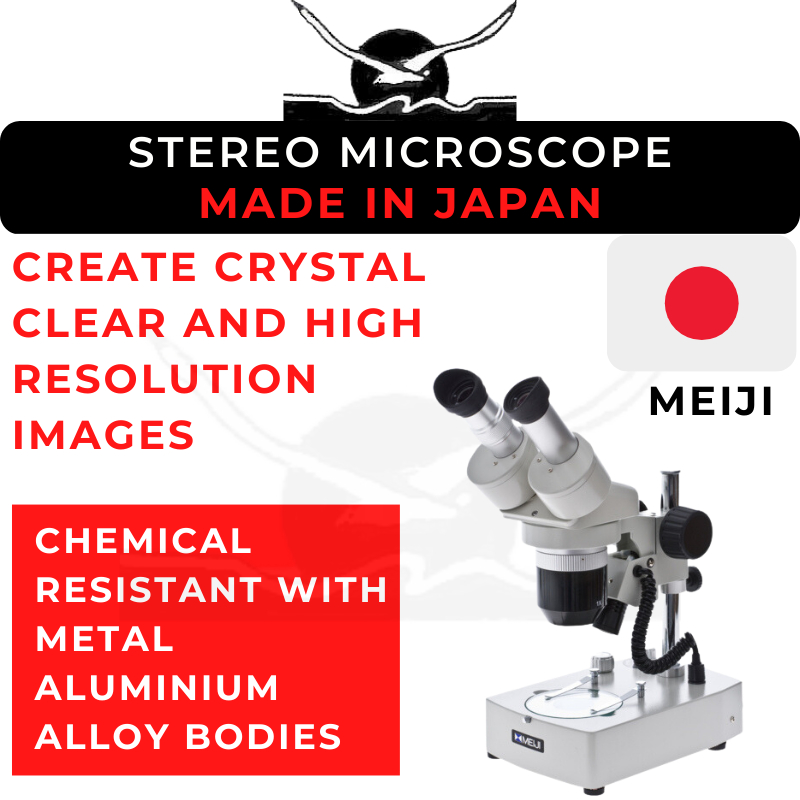 MEIJI Stereo Microscope EMT-1 Series with 10X Magnification Mounted ...