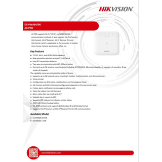 Hikvision AX PRO Wireless Alarm Control Panel Kit 433MHz Frequency ...