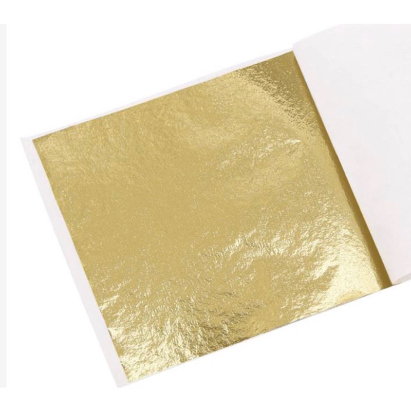 shiny gold leaf gold foil sheet craft use | Shopee Malaysia