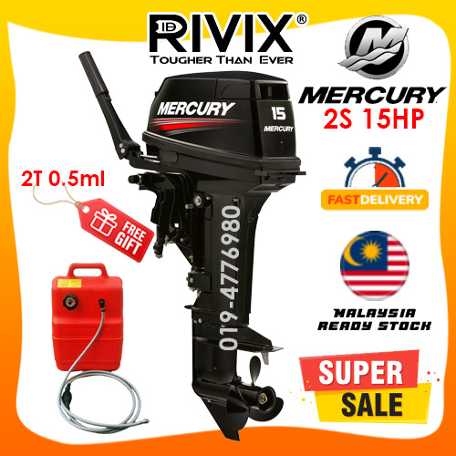 READY STOCK MERCURY 2S 15hp Short Long Made in Japan Outboard Engine ...