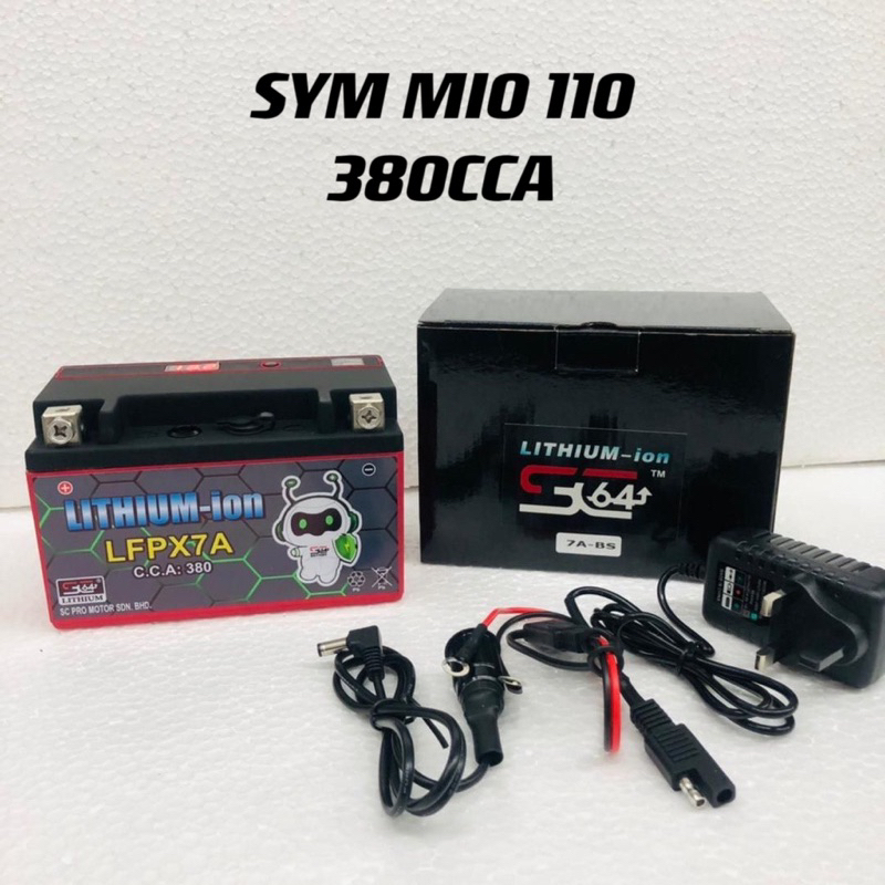 SYM MIO 110 Lithium Battery LFPX7A 12V380CCA | Shopee Malaysia