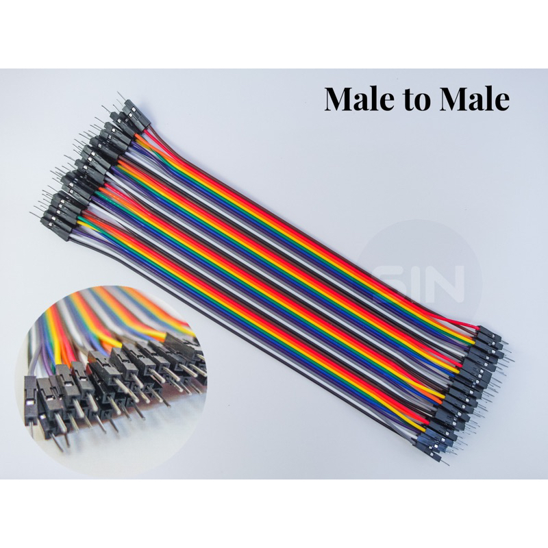 Jumper Wayar Male and Female 40pcs Dupont DIY Experiment Breadboard ...