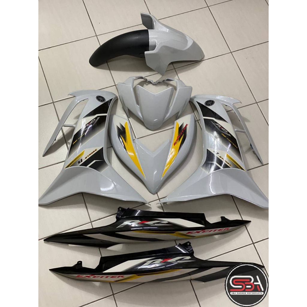COVERSET BODYSET LC135 LC V8 DR RC FULL WHITE PUTIH FUEL INJECTION FI ...