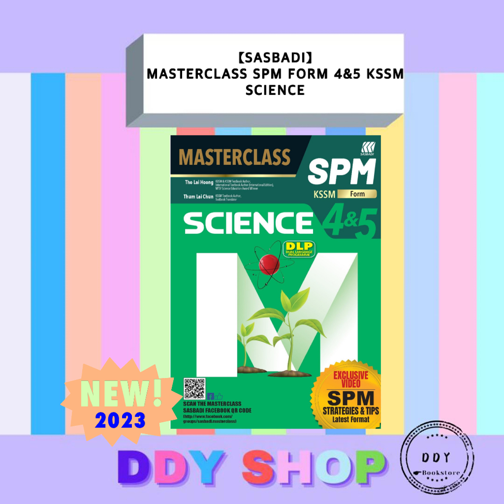 【Sasbadi】MASTERCLASS SPM Science Form 4 & 5 KSSM 2023 - Reference / Buku Rujukan SPM | Shopee ...