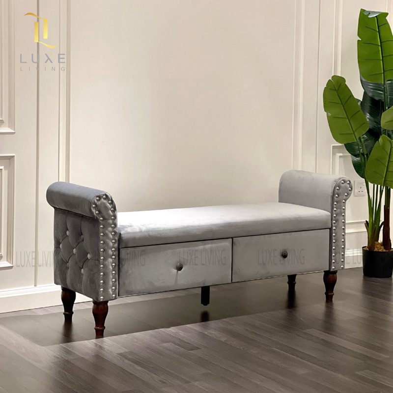 LUXE: Elliott Quality Chesterfield Long Sofa Bench / Bench Chair ...