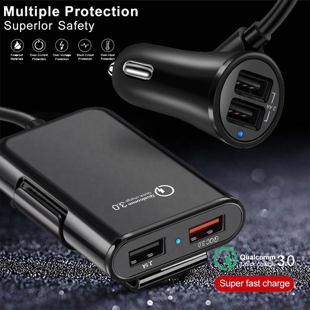 Car Quick Charger Adapter Usb kereta Chargers 36W Quick QC3.0 Fast ...