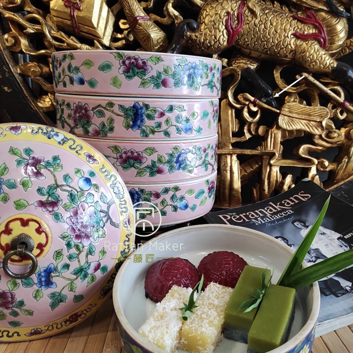 [Pink Flower Tingkat Tiffin] Handmade Handcrafted Ceramic Porcelain ...