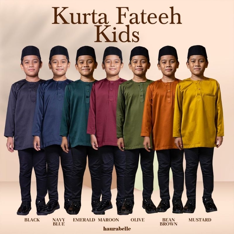 KURTA FATEEH KIDS & KURTA BABY BOLD COLOR PART 1🔸 READY STOCK 🔸ORIGINAL HAURABELLE | Shopee Malaysia