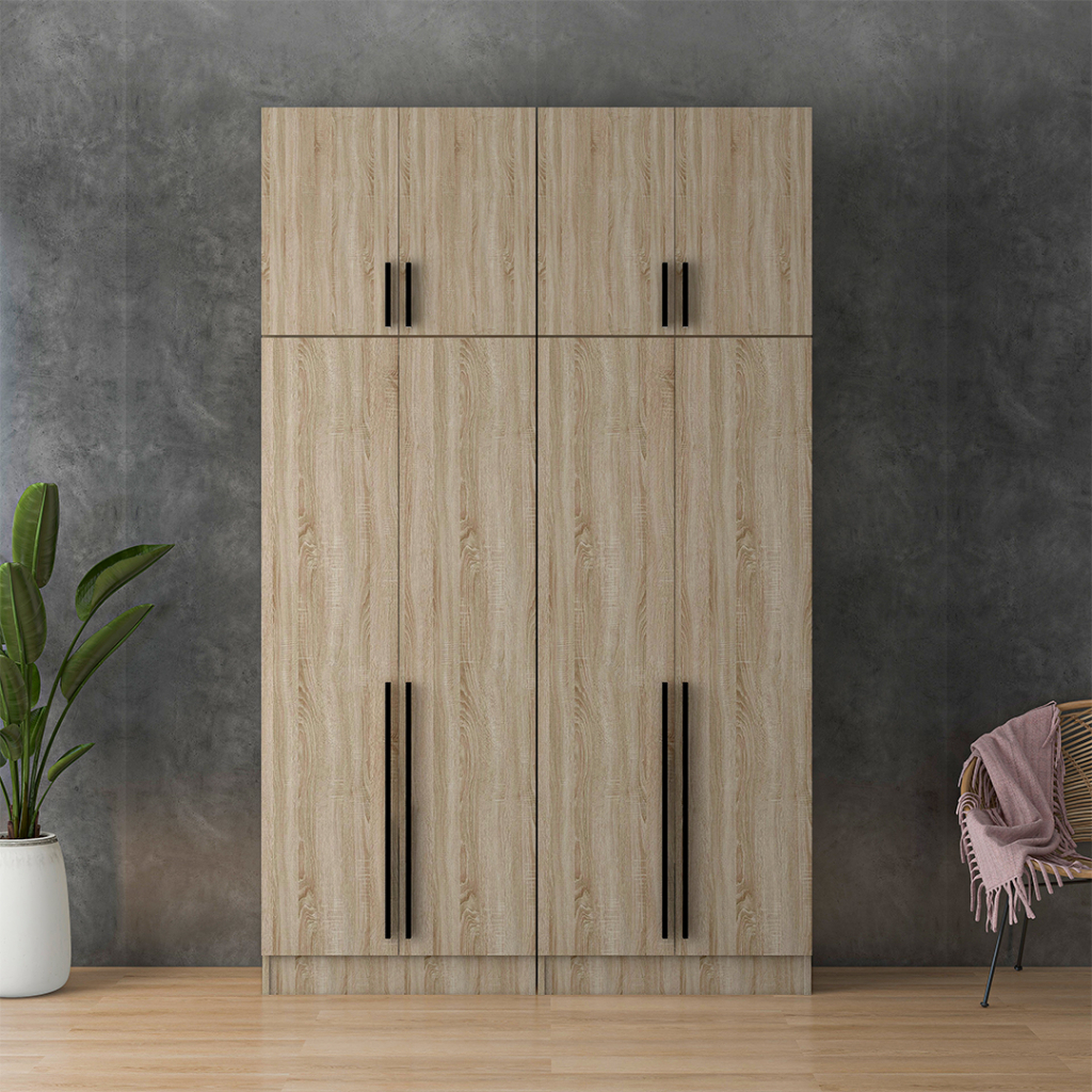 SKL 5X8FT 2/ 4/6/10 DOORS WARDROBE WITH TOP almari baju/kabinet baju ...