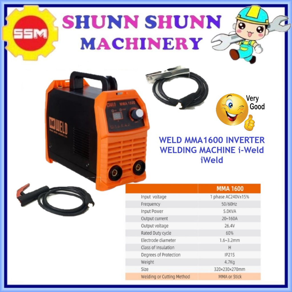 WELD MMA1600 INVERTER WELDING MACHINE i-Weld iWeld | Shopee Malaysia