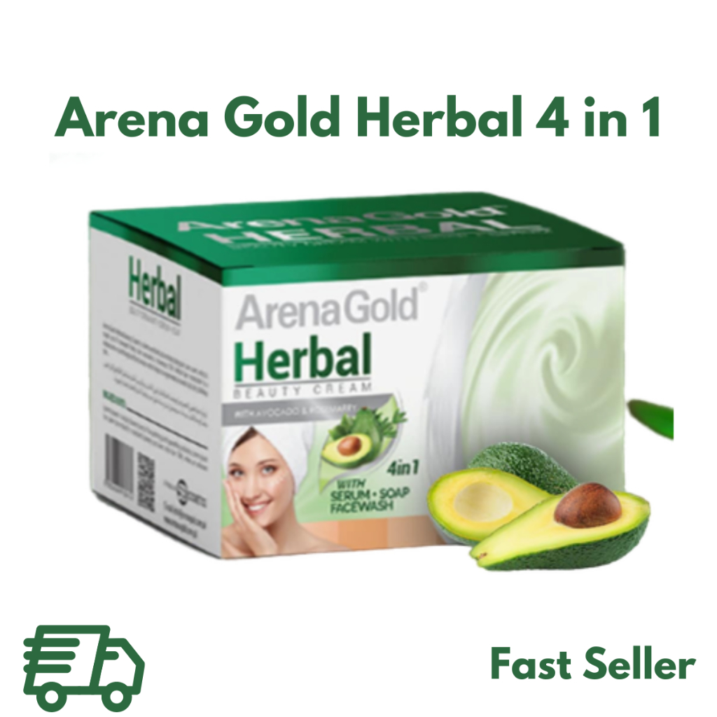 100% Original, Arena Gold Herbal Beauty cream + soap + facewash+ serum ...