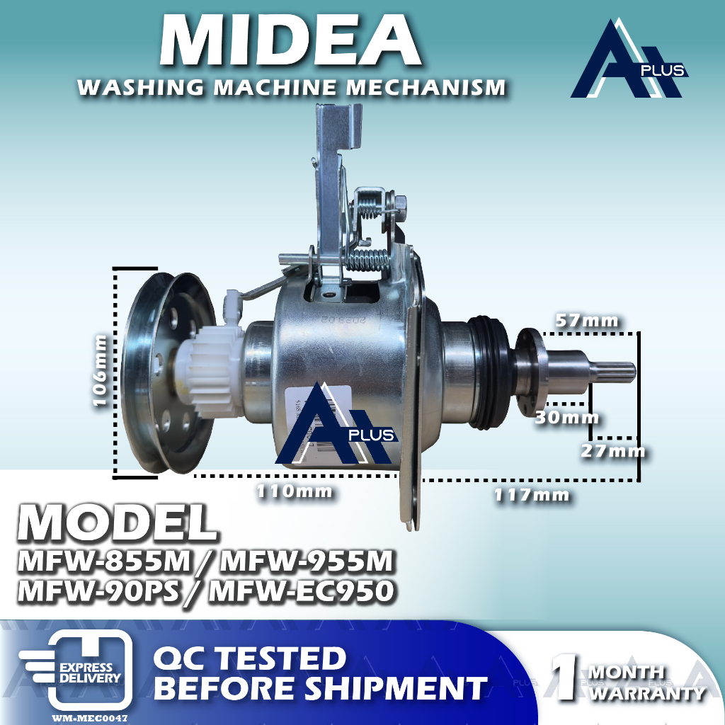 MFW-855M / MFW-955M / MFW-90PS / MFW-EC950 MIDEA Washing Machine Mechanism GEARBOX | Shopee Malaysia