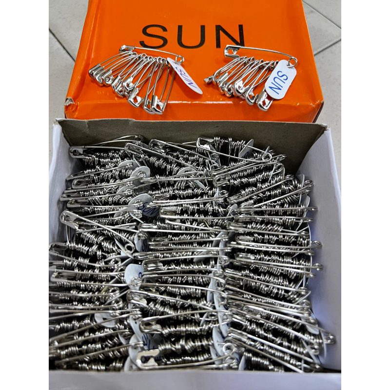 Sun Stainless Steel Safety Pin (12pcs) / Pin Baju pelbagai saiz / Pin ...