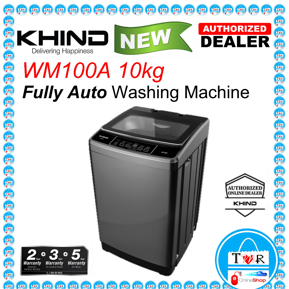 [New Model 2021] KHIND 10Kg FULLY AUTO WASHING MACHINE WM100A | Shopee ...