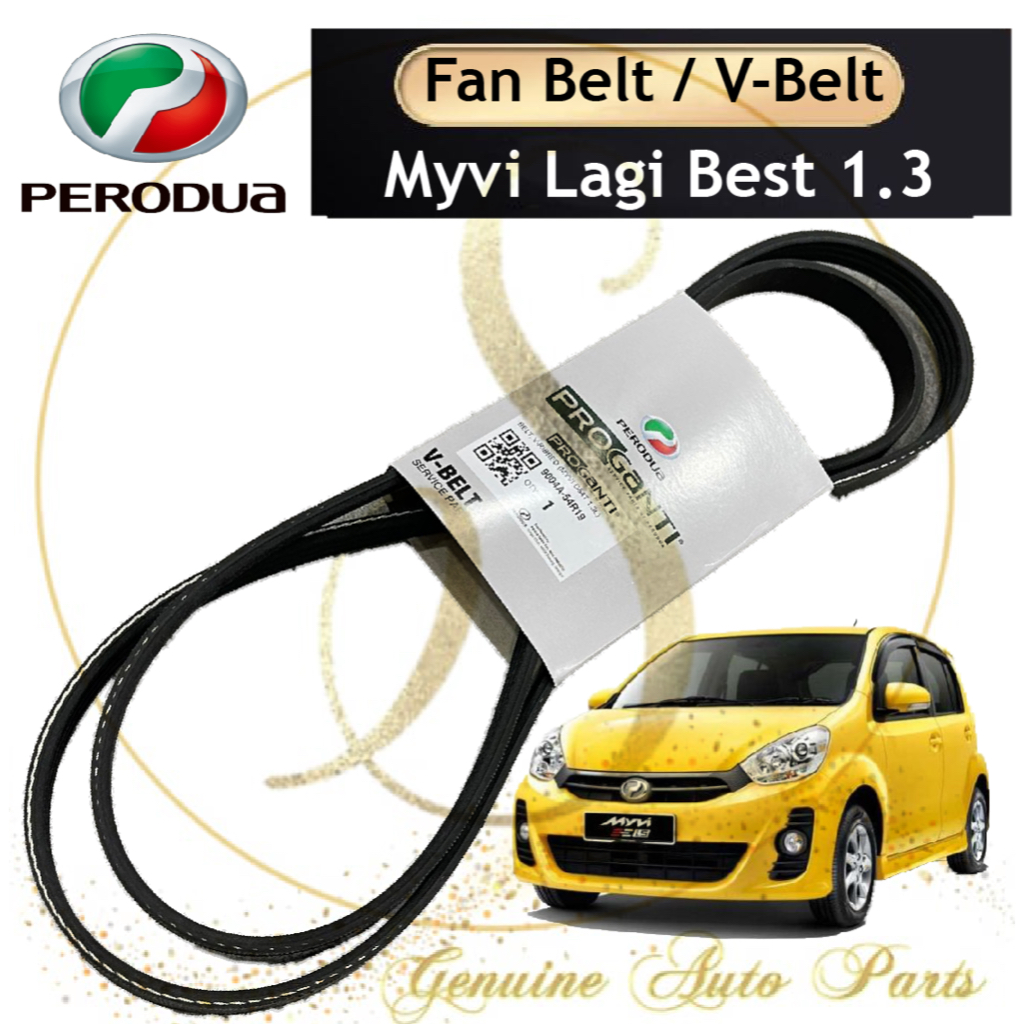 (100% ORIGINAL) PROGANTI PERODUA MYVI LAGI BEST 1.3 FAN BELT V-BELT ...