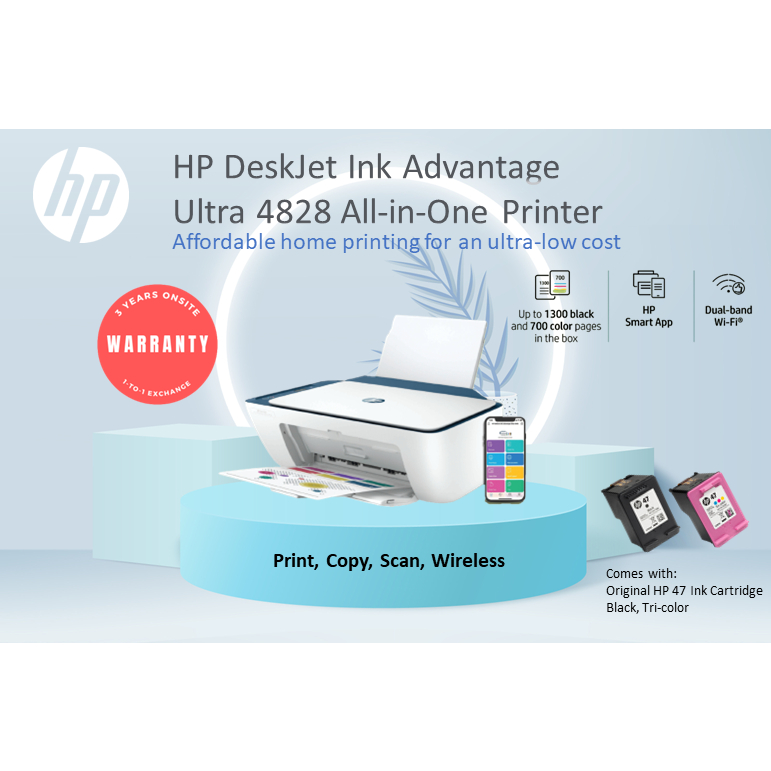 HP DeskJet Ink Advantage Ultra 4828 All-in-One Printer (6Q369A ...
