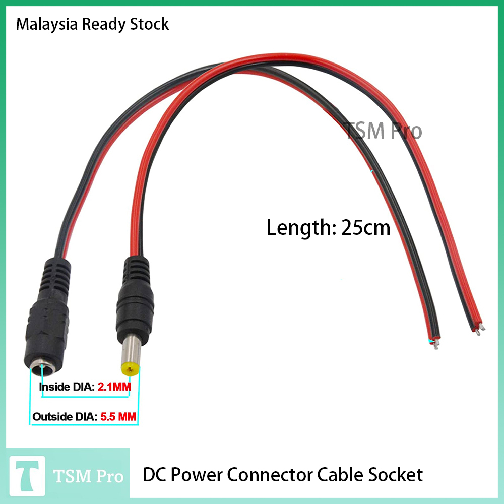 DC power connector Cable socket 12V 5A Male & Female Connectors Socket ...