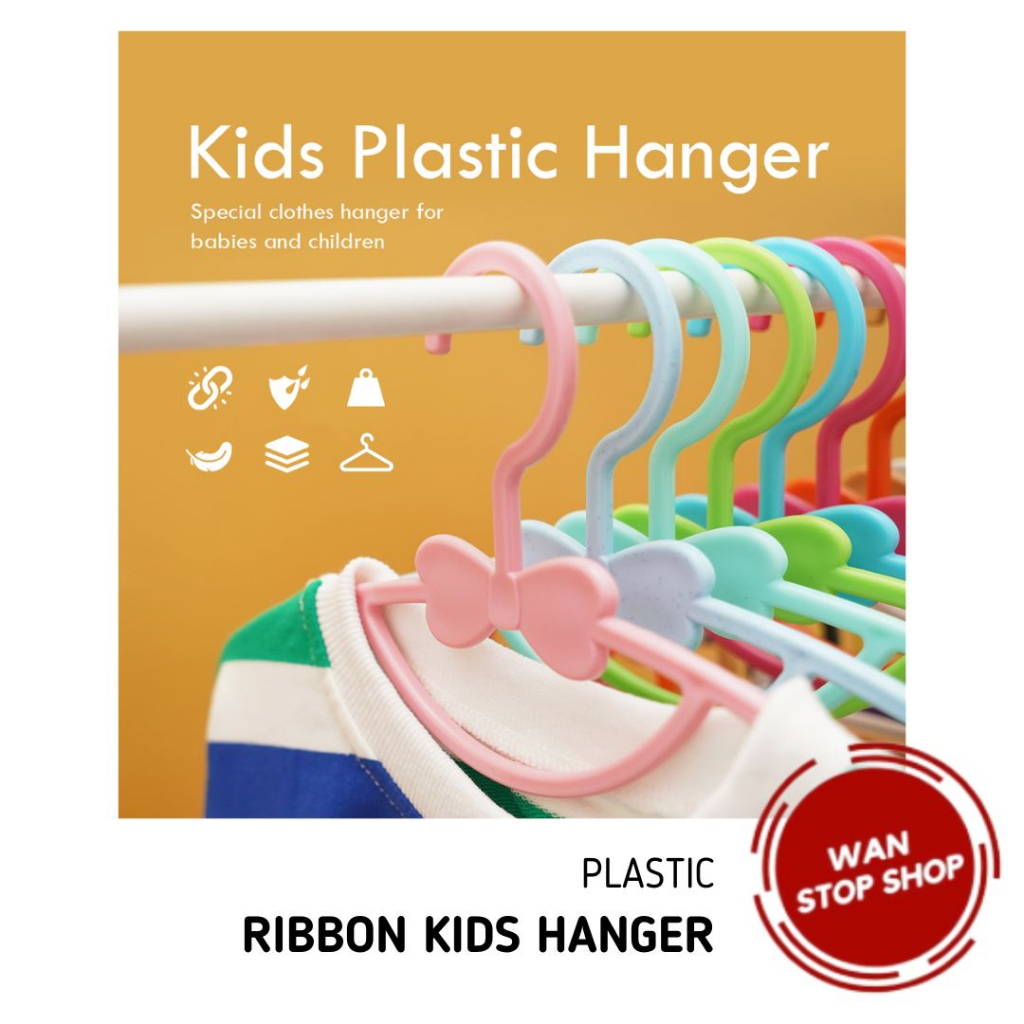 1Pcs Ribbon Kids Plastic Hanger Premium Cloth Hanger Ribbon Design ...